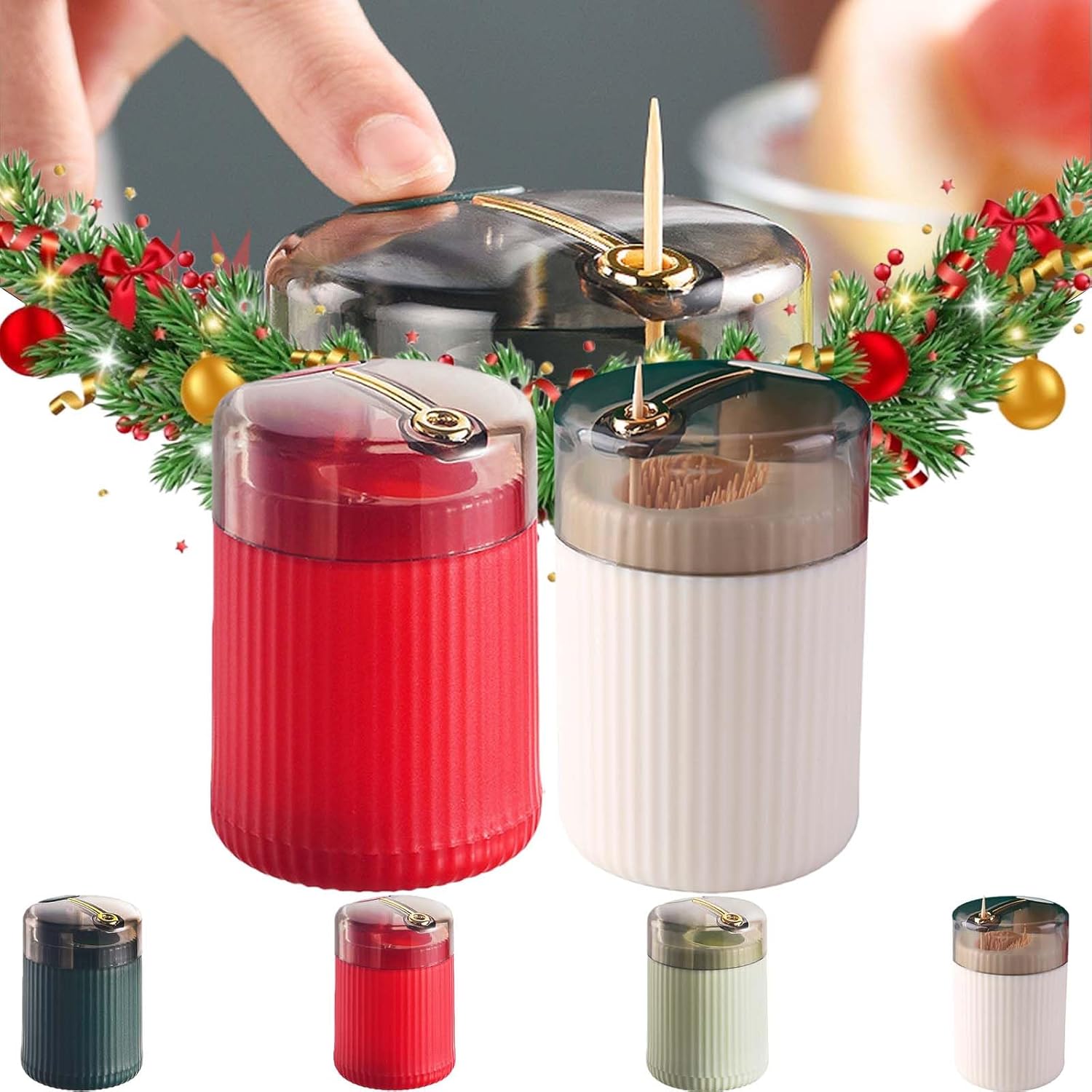 2/4 automatic pop-up toothpick dispensers, each holding 80 toothpicks ...