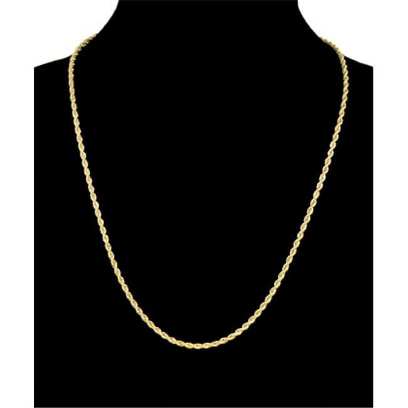 2.4 mm 20 in. 14K Gold Plated Rope Chain Necklace