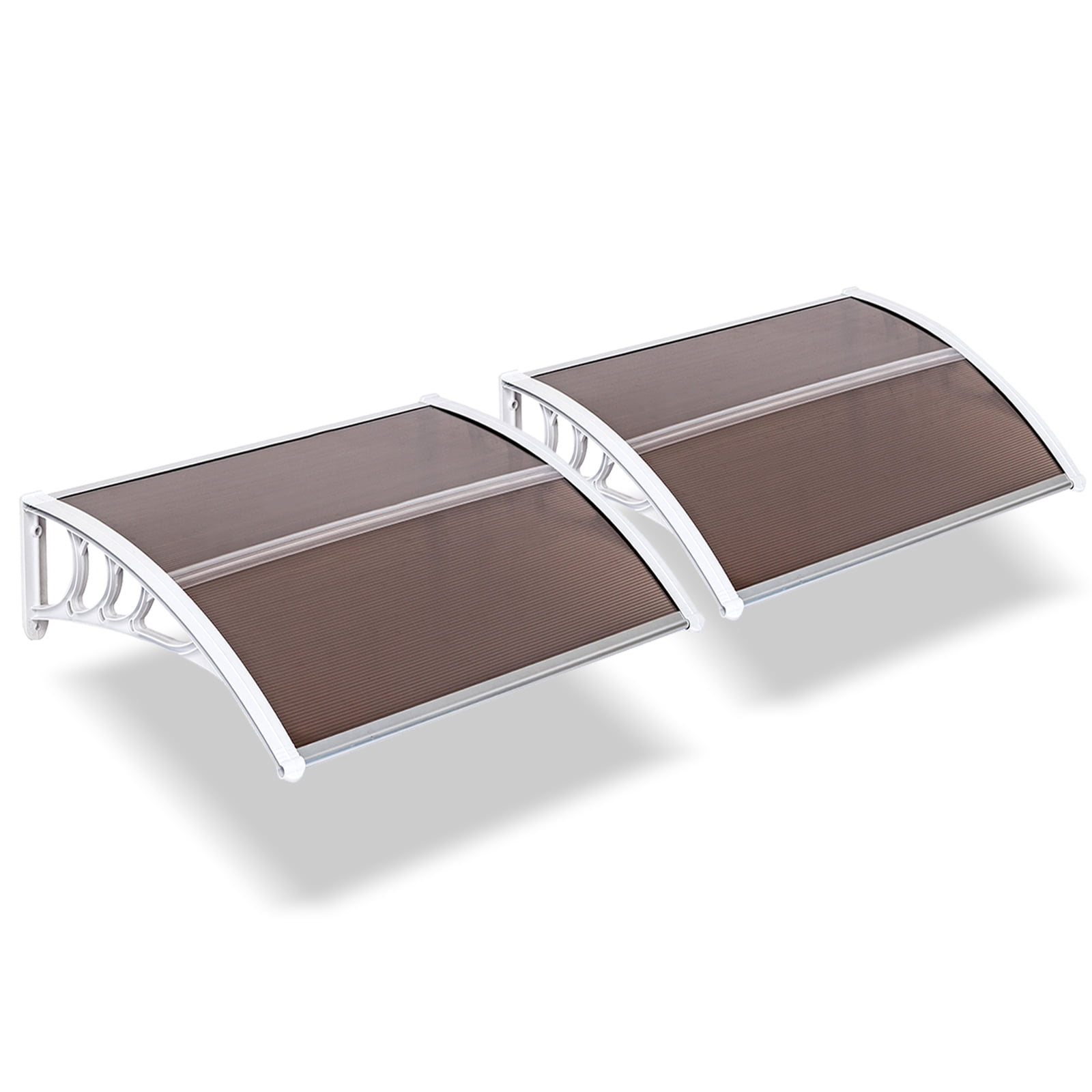 2 40"x32" Door Window Awning Exterior, Polycarbonate Cover Entry Door ...