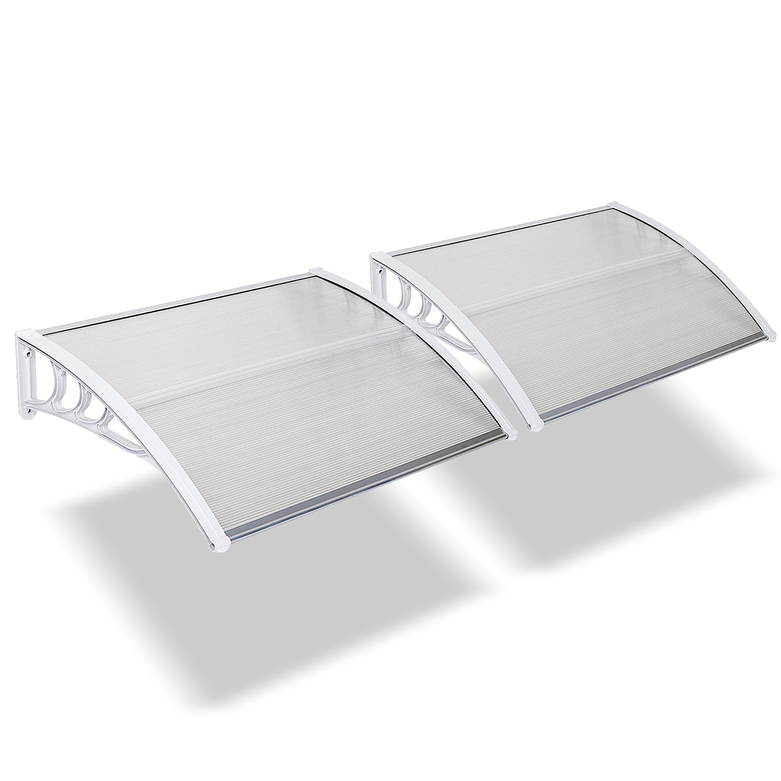 2 40"x32" Door Window Awning Exterior, Polycarbonate Cover Entry Door ...