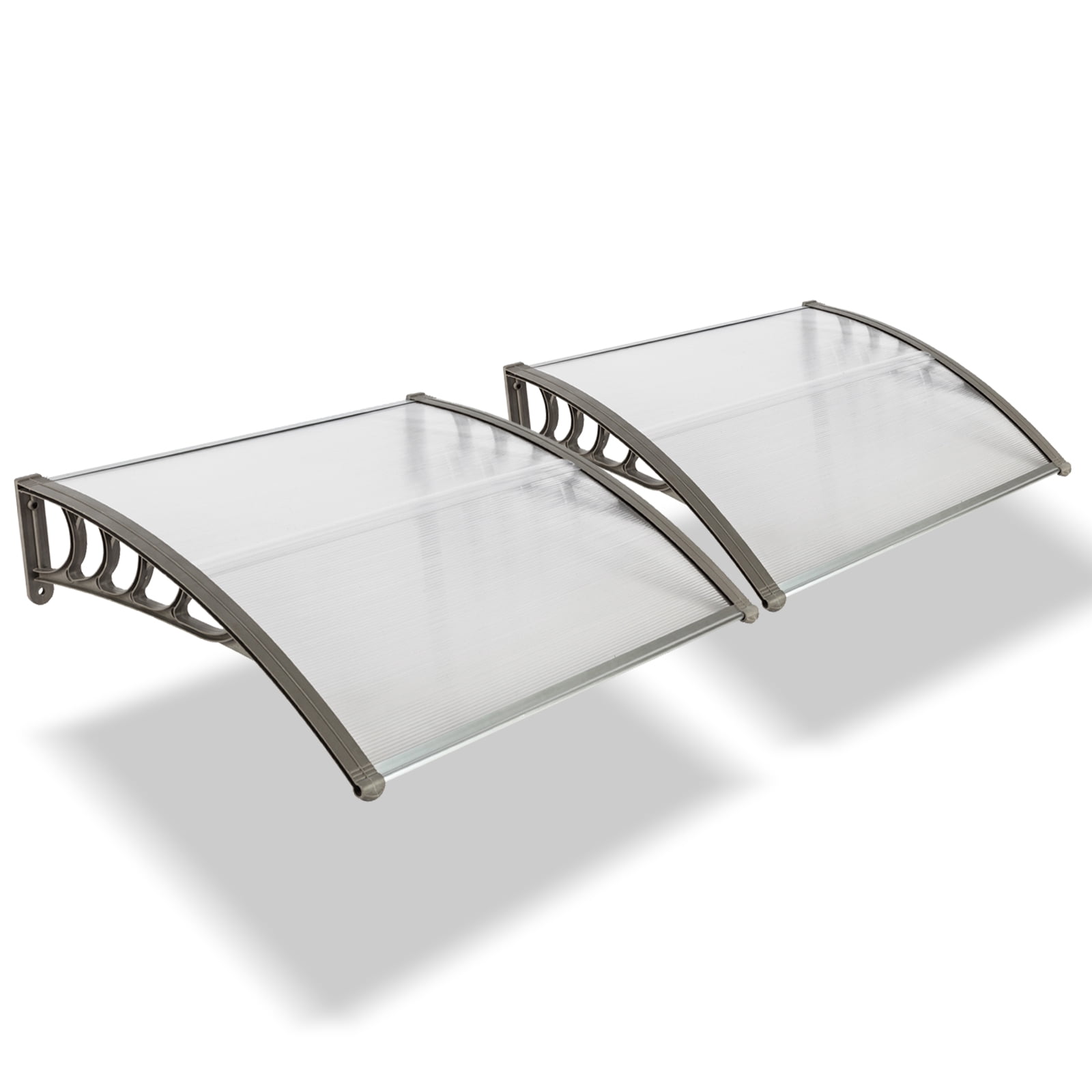 2 40"x40" Door Window Awning Exterior, Polycarbonate Cover Entry Door ...