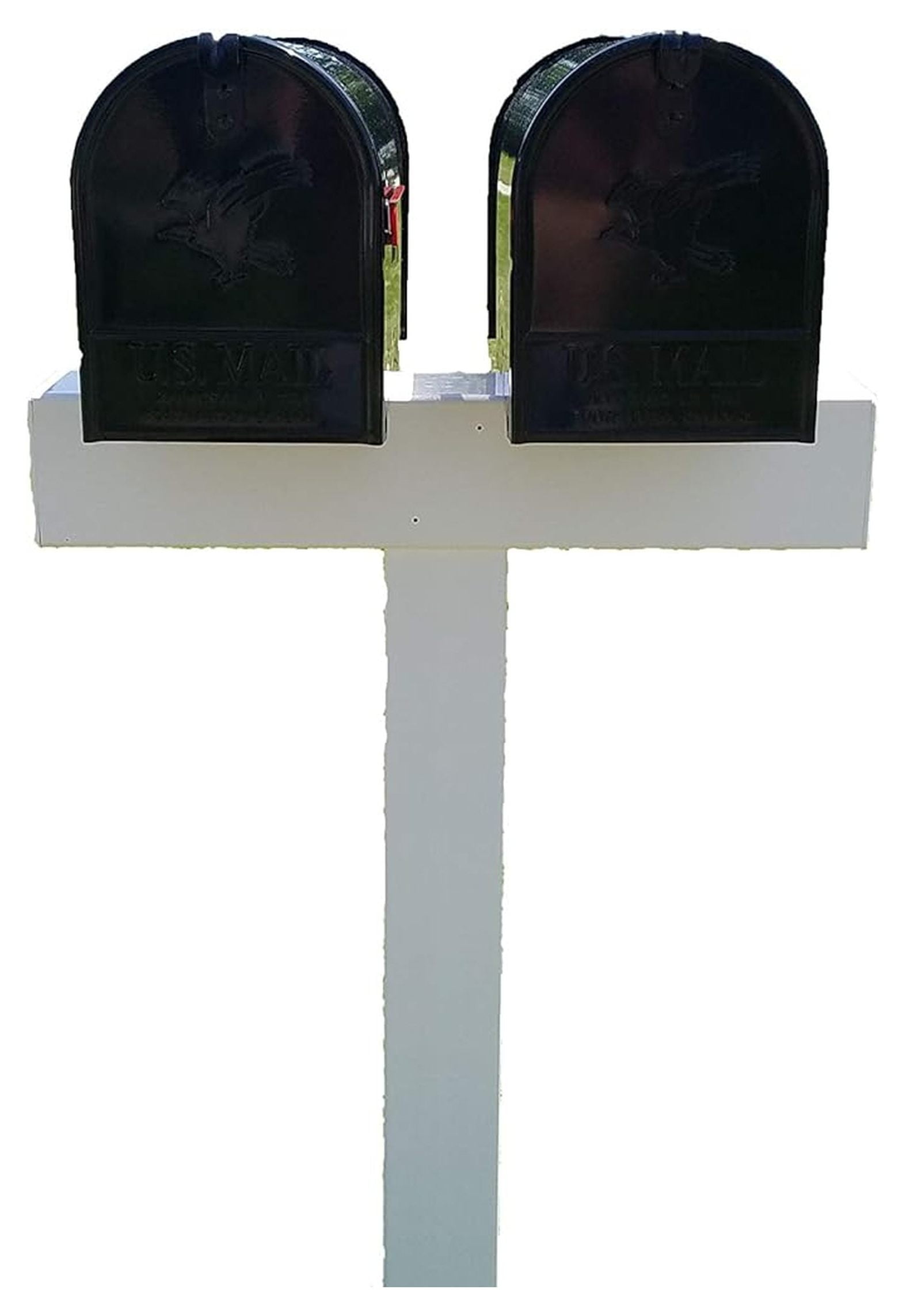 2, 42-in x 26-in White Vinyl Mailbox Post Sleeve (mailboxes not ...