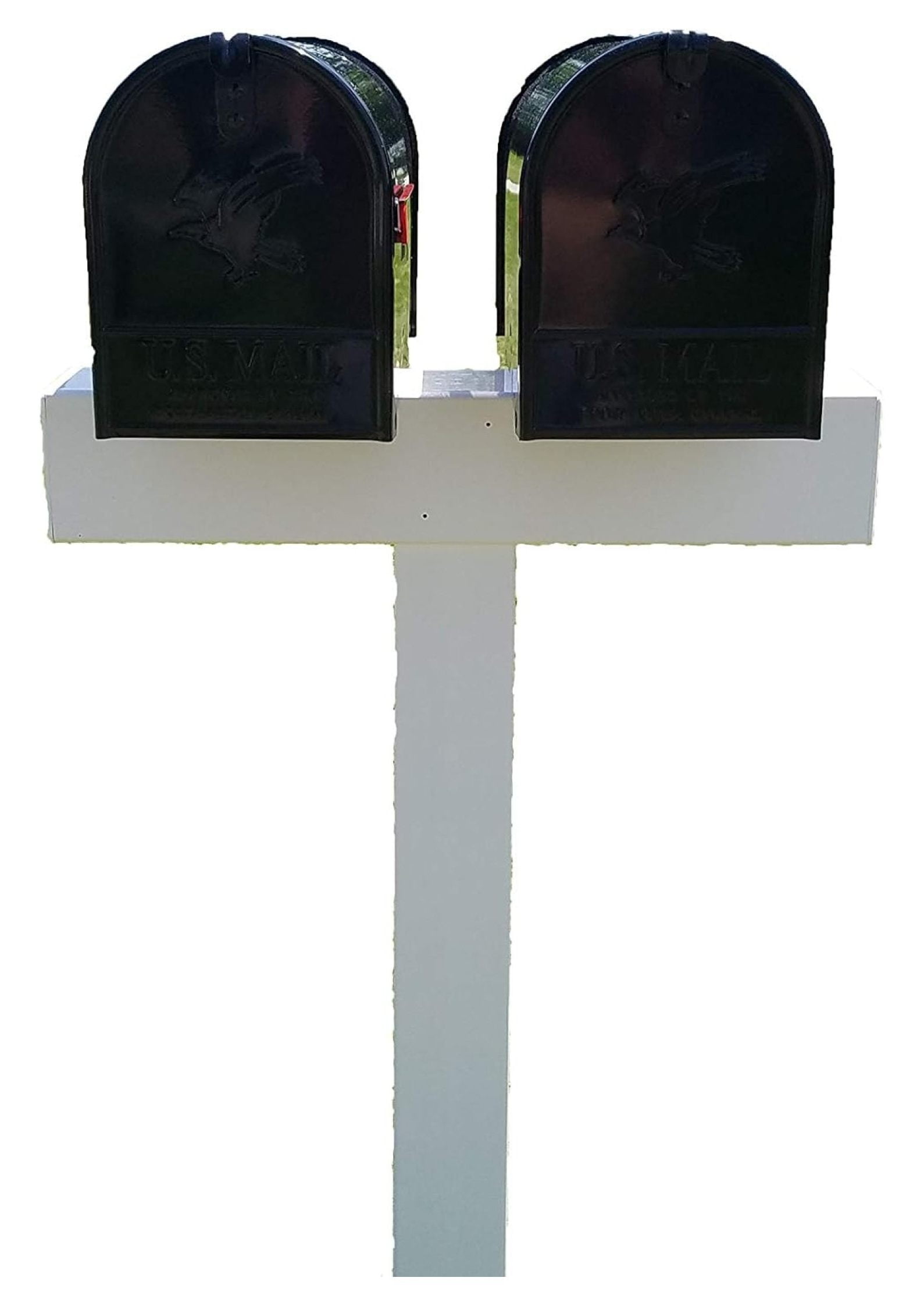 2, 42-in x 26-in White Vinyl Mailbox Post Sleeve (mailboxes not ...