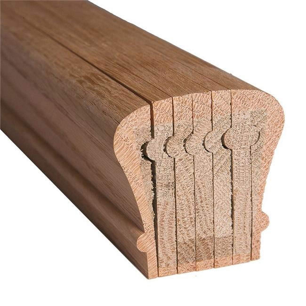 2.43 x 2.25 in. Colonial Style Engineered Wood Bending Handrail, Red ...