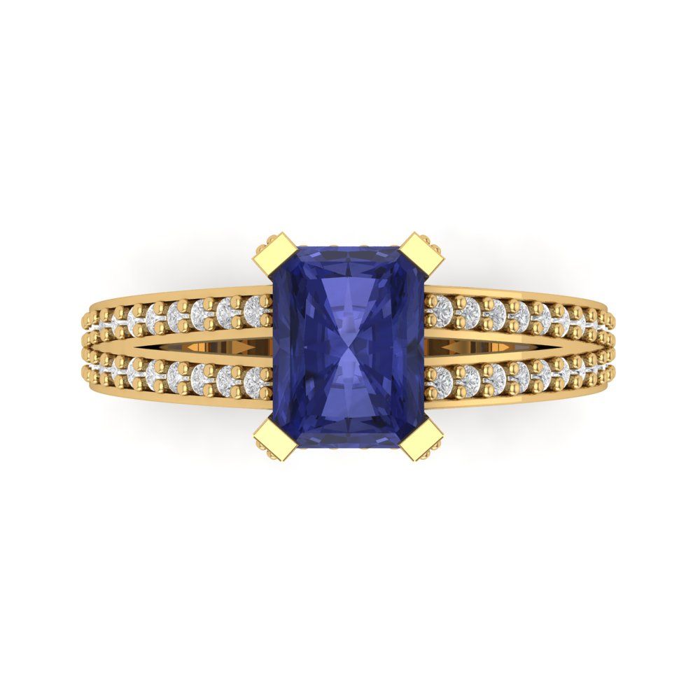 2.45 ctw Solitaire with Zirconia Diamond Accents Anniversary Ring for ...