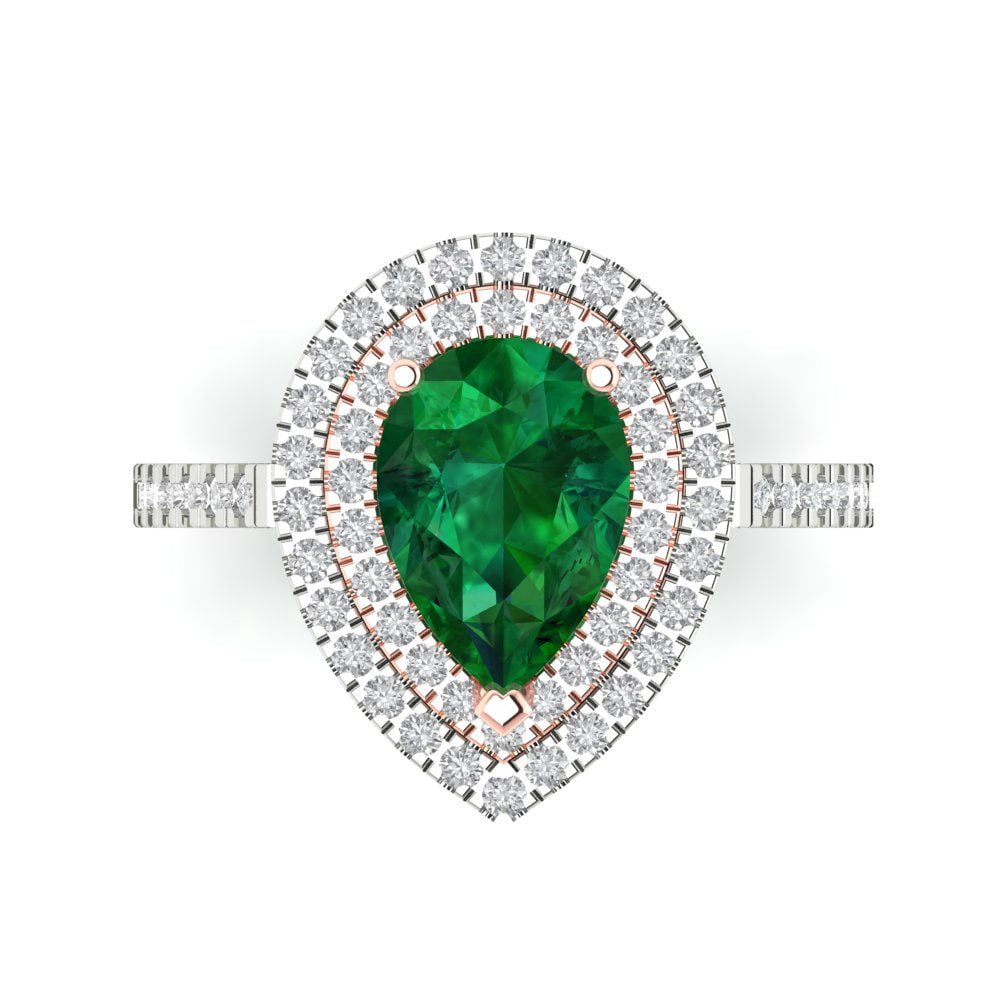 2.48 ctw with Simulated Diamond Halo Accents Anniversary Ring for Women ...