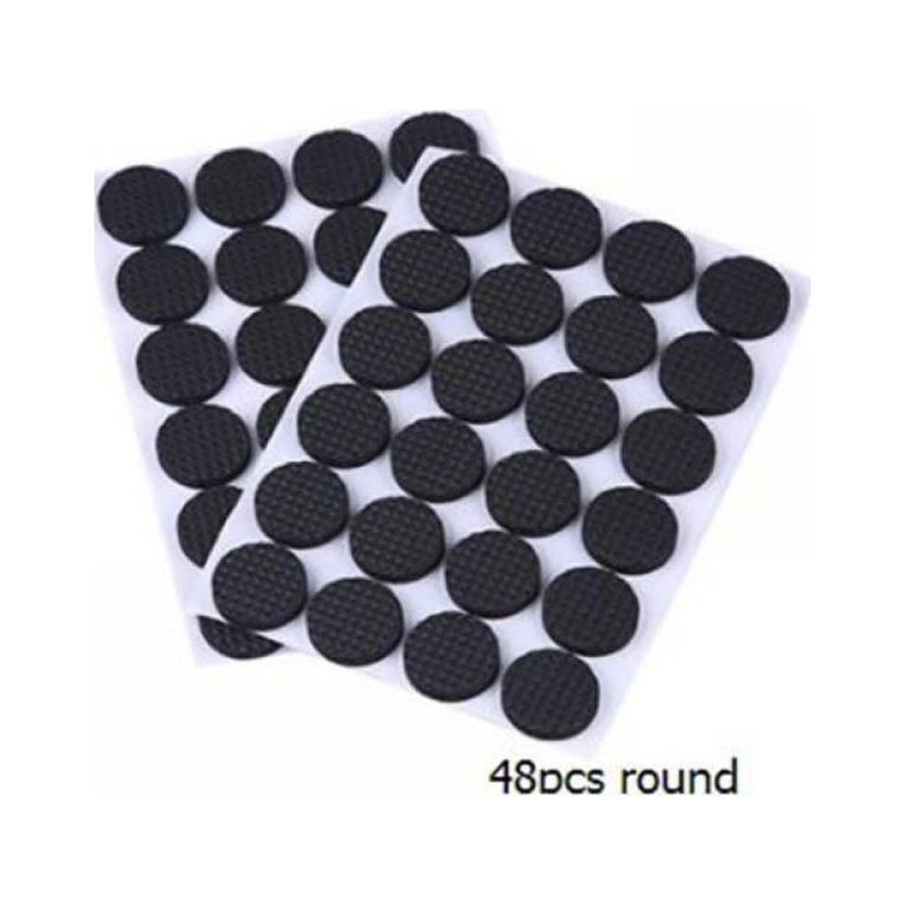 48pcs/set Round Non-slip Rubber Chair Leg Cap Furniture Table Feet ...
