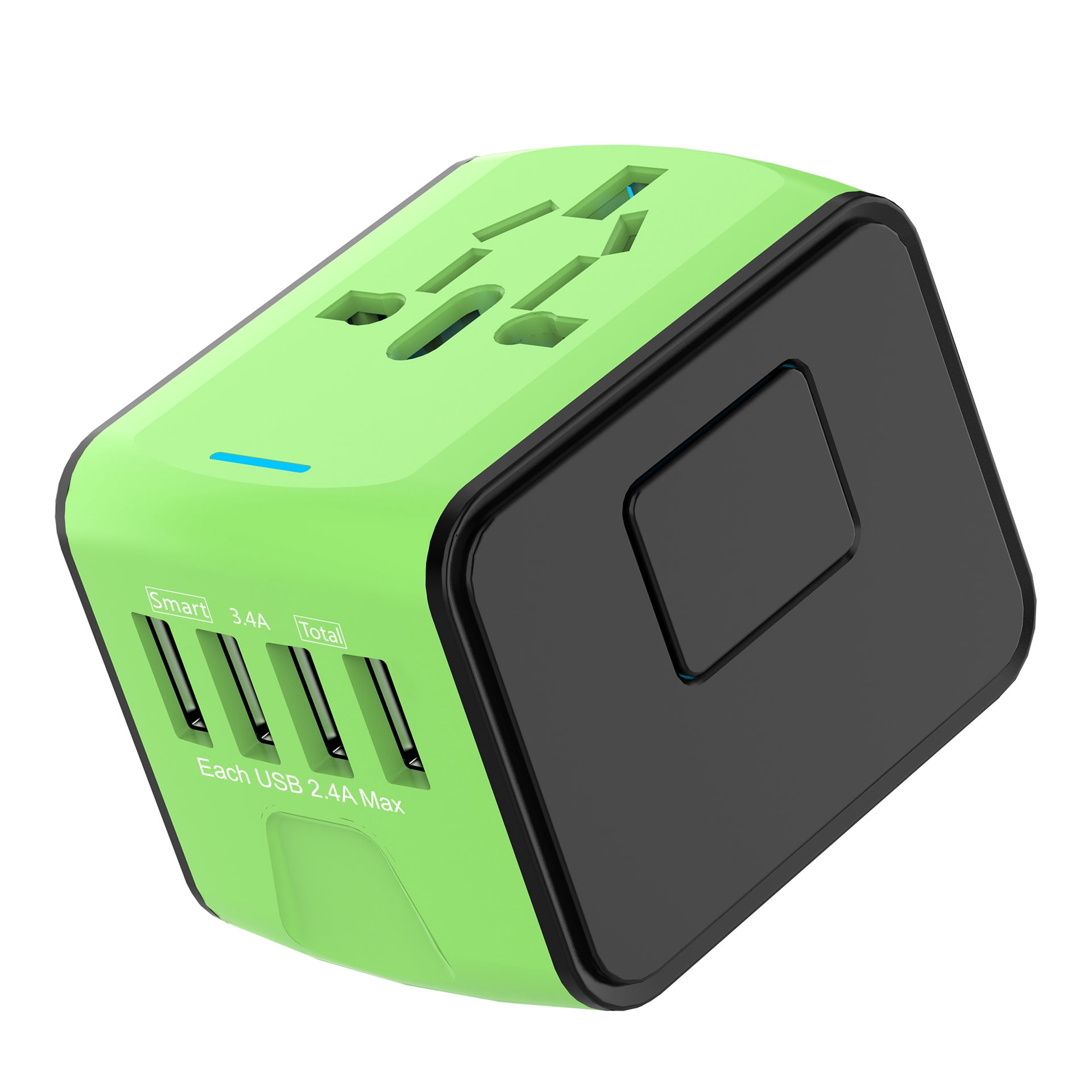 2.4A 4-USB Smart Charger, Compatible with EU, UK, US, AU, Asia ...