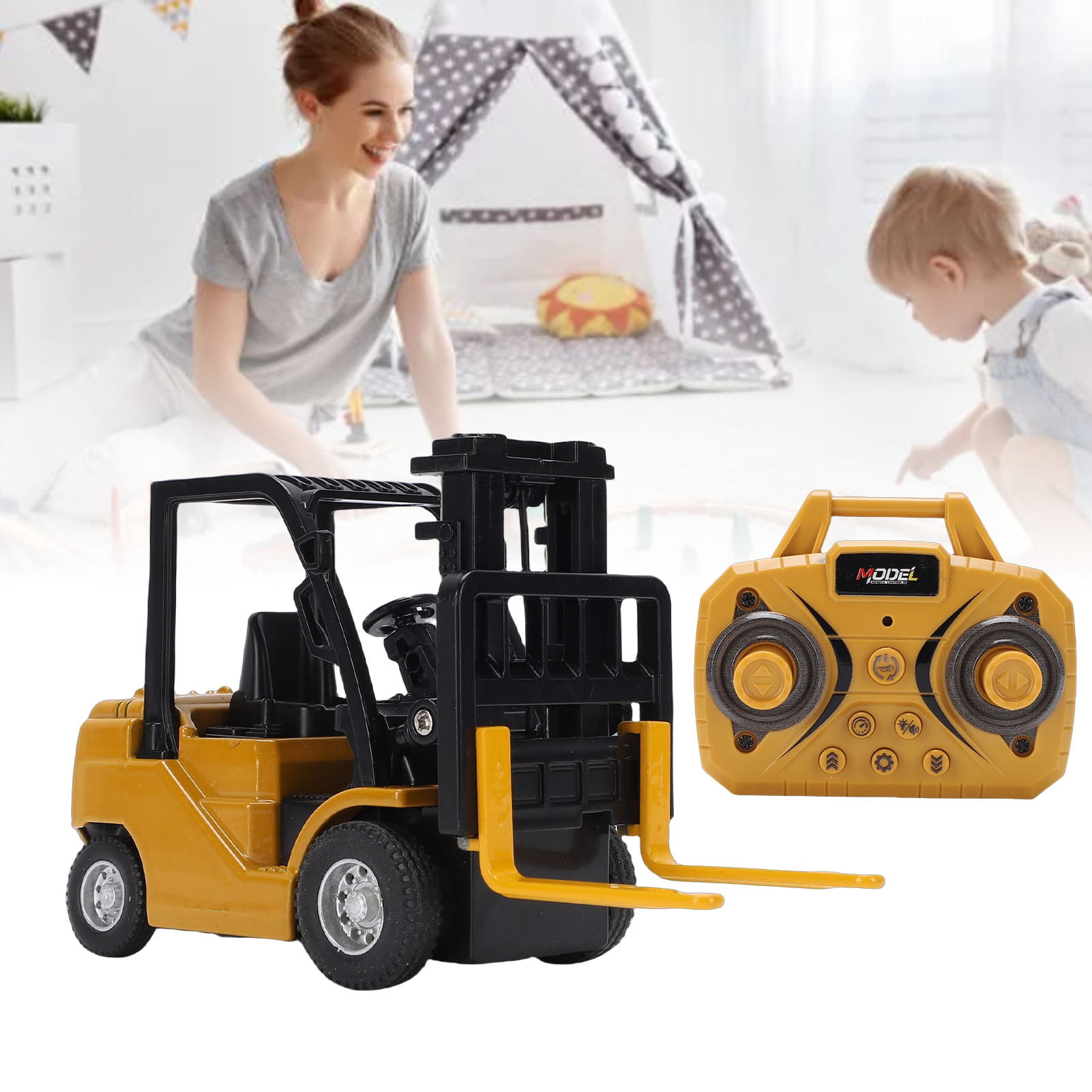 2.4G 1:64 Mini RC Forklift 360° Rotation APP Remote Control Forklift ...