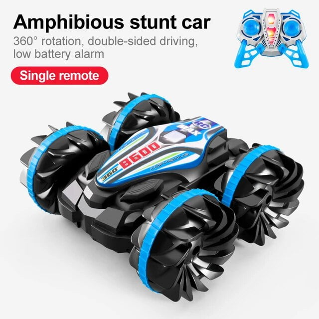 2.4G Amphibious Stunt Remote Control Vehicle Double Sided Rolling ...
