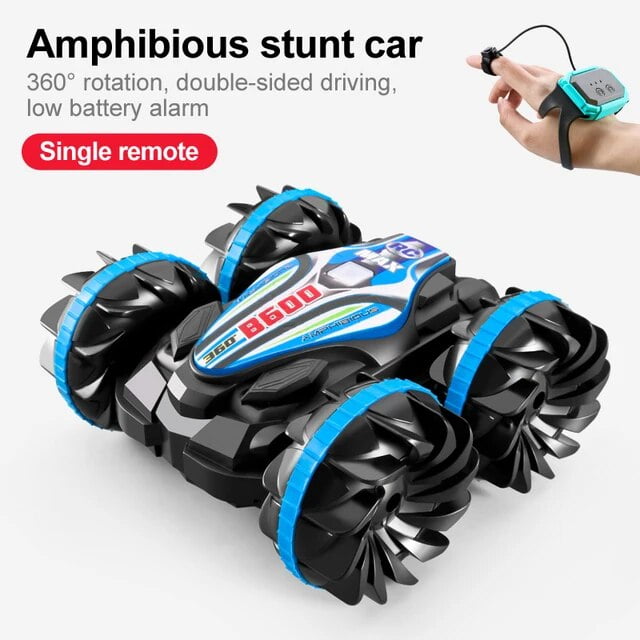 2.4G Amphibious Stunt Remote Control Vehicle Double Sided Rolling ...