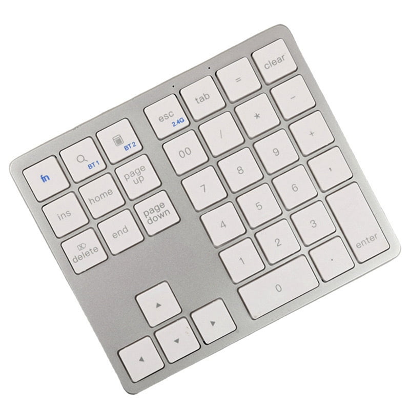 2.4G Bluetooth Number Pad Ultra-Thin Wireless Numpad USB Rechargeable ...