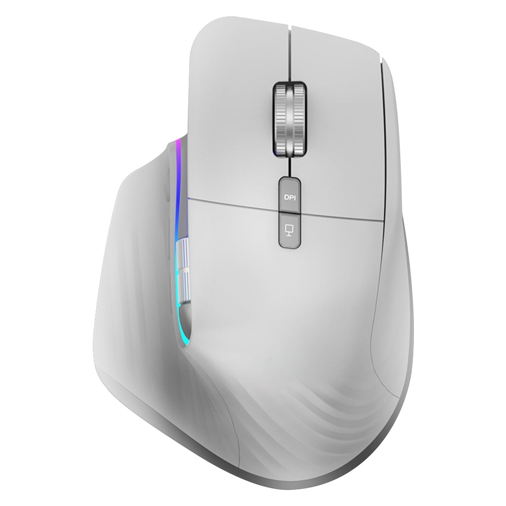 2.4G & Bluetooth & Wired Mouse, RGB Ergonomic Programmable Mouse Gaming ...