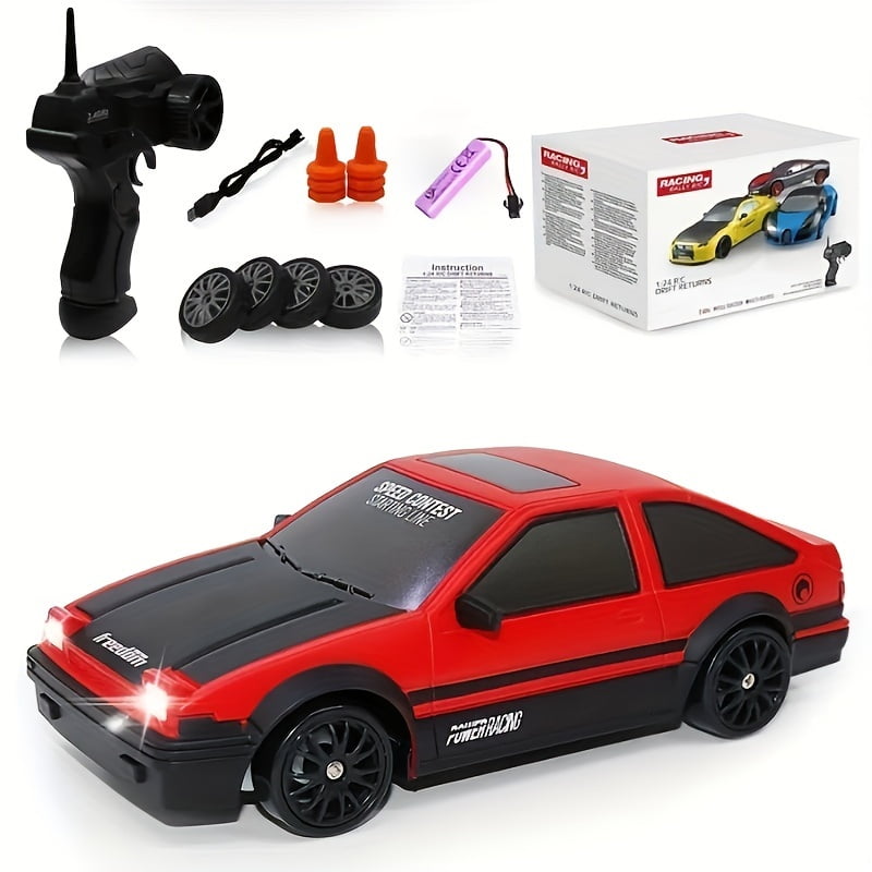 2.4G Drift Car 4WD High Speed LED Light Drift Tire Racing Sports Remote ...