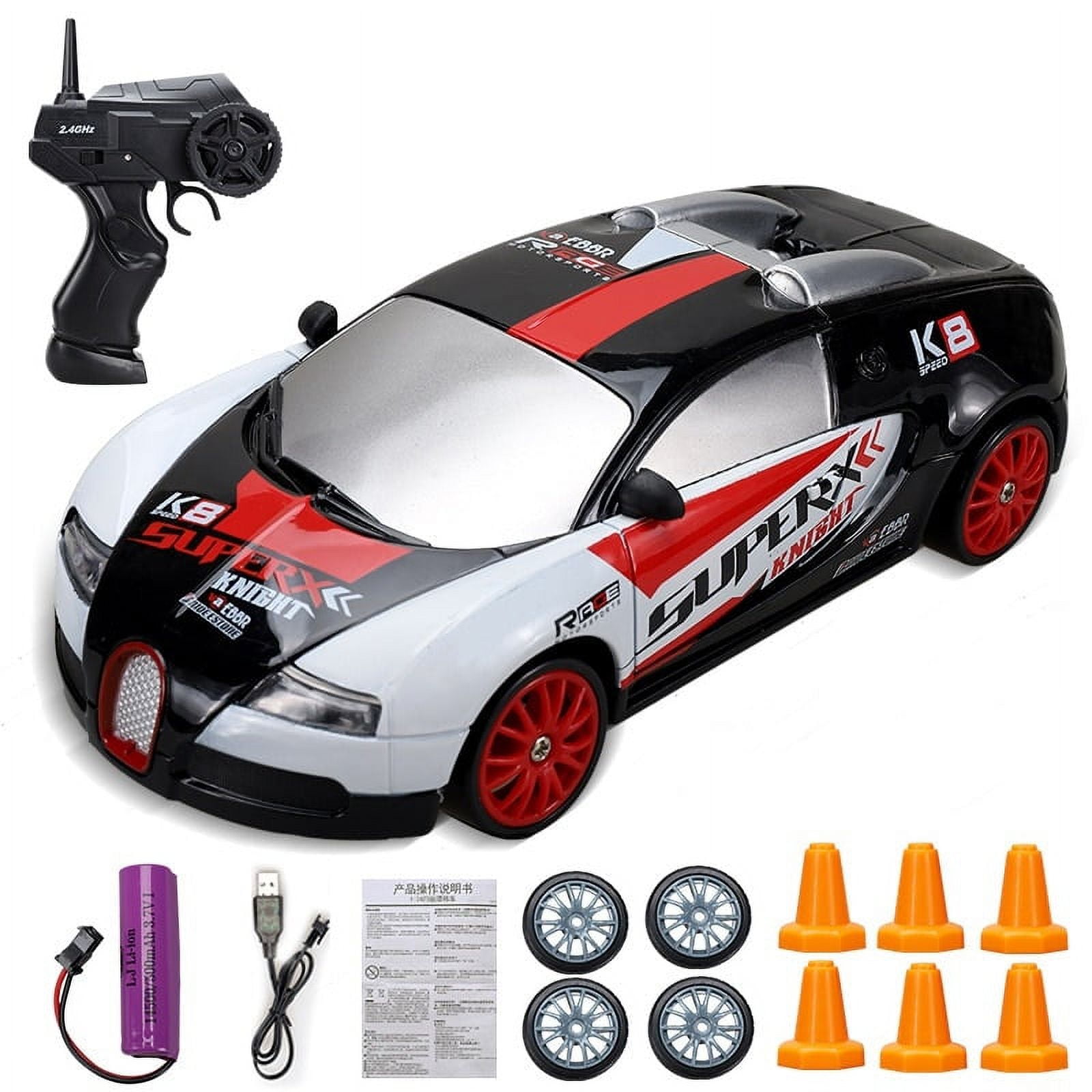 2.4G Drift Rc Car 4WD RC Drift Car Toy Remote Control GTR Model AE86 ...