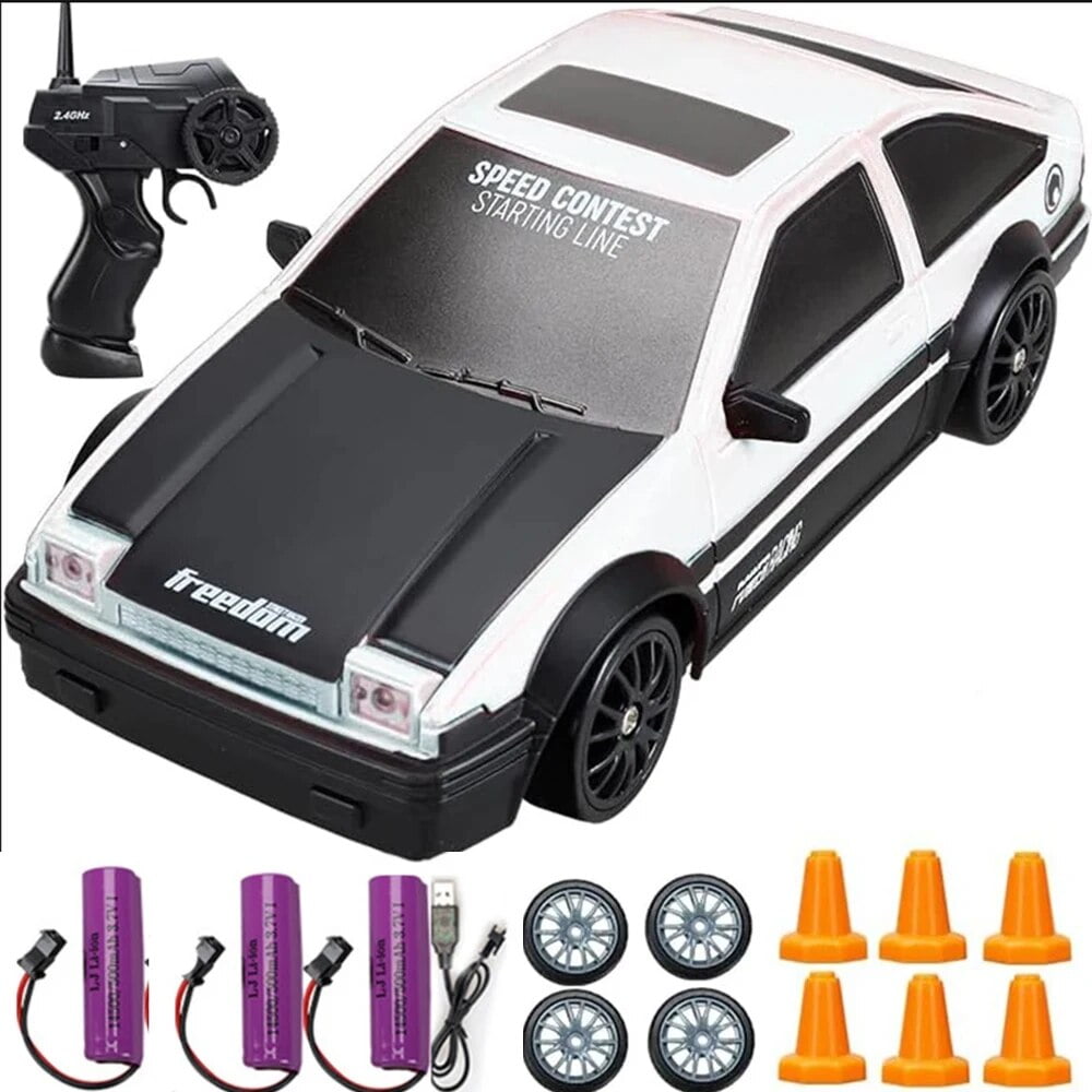 2.4G Drift Rc Car 4WD RC Drift Car Toy Remote Control GTR Model AE86 ...