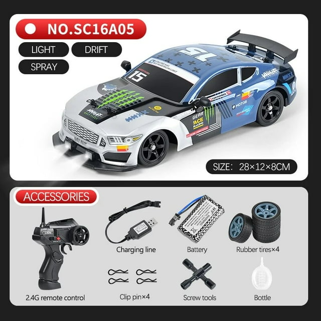 2.4G Drift Rc Cars 4WD RC Drift Car Toy Remote Control GTR Model AE86 ...