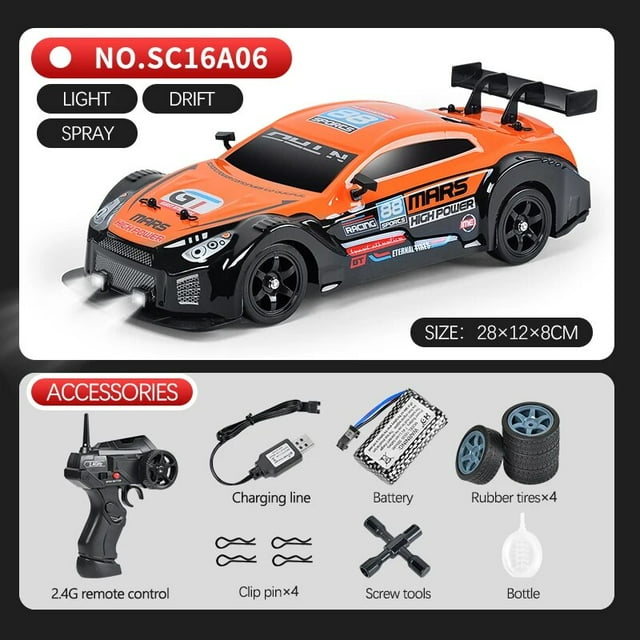 2.4G Drift Rc Cars 4WD RC Drift Car Toy Remote Control GTR Model AE86 ...