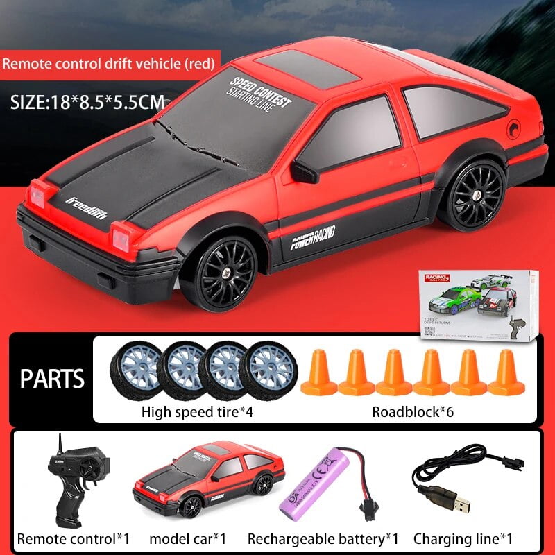 2.4G Drift Rc Cars 4WD RC Drift Car Toy Remote Control GTR Model AE86 ...