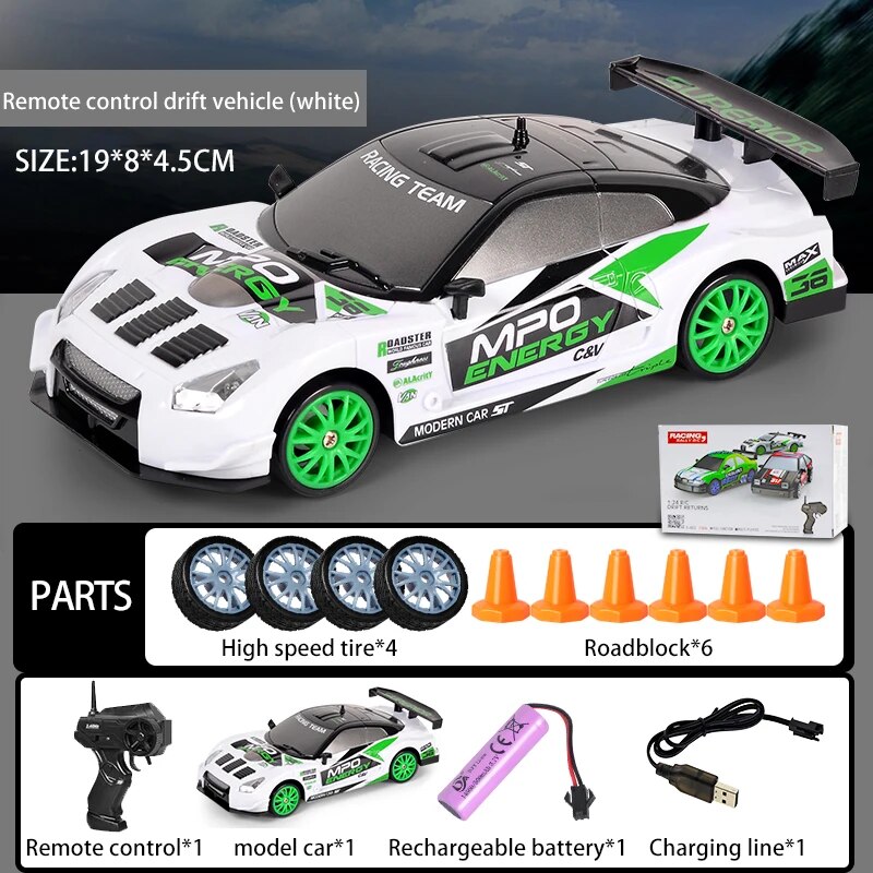 New 2.4G Rc Cars 4WD RC Drift Car Toy Remote Control GTR Model Soft ...