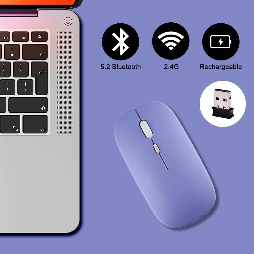 2.4G Dual~Mode Wireless Bluetooth Mouse Magic Silent Ergonomic Gaming ...