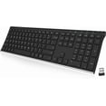 2.4G Keyboard Stainless Slim Full Size Keyboard with Numeric Keypad for ...