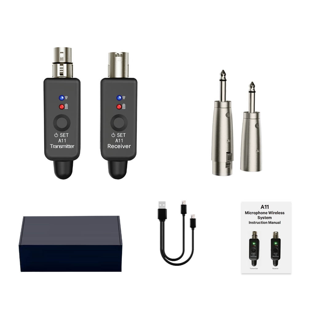 2.4G Microphone Wireless Transmitters Receiver Rechargeable Corded to ...