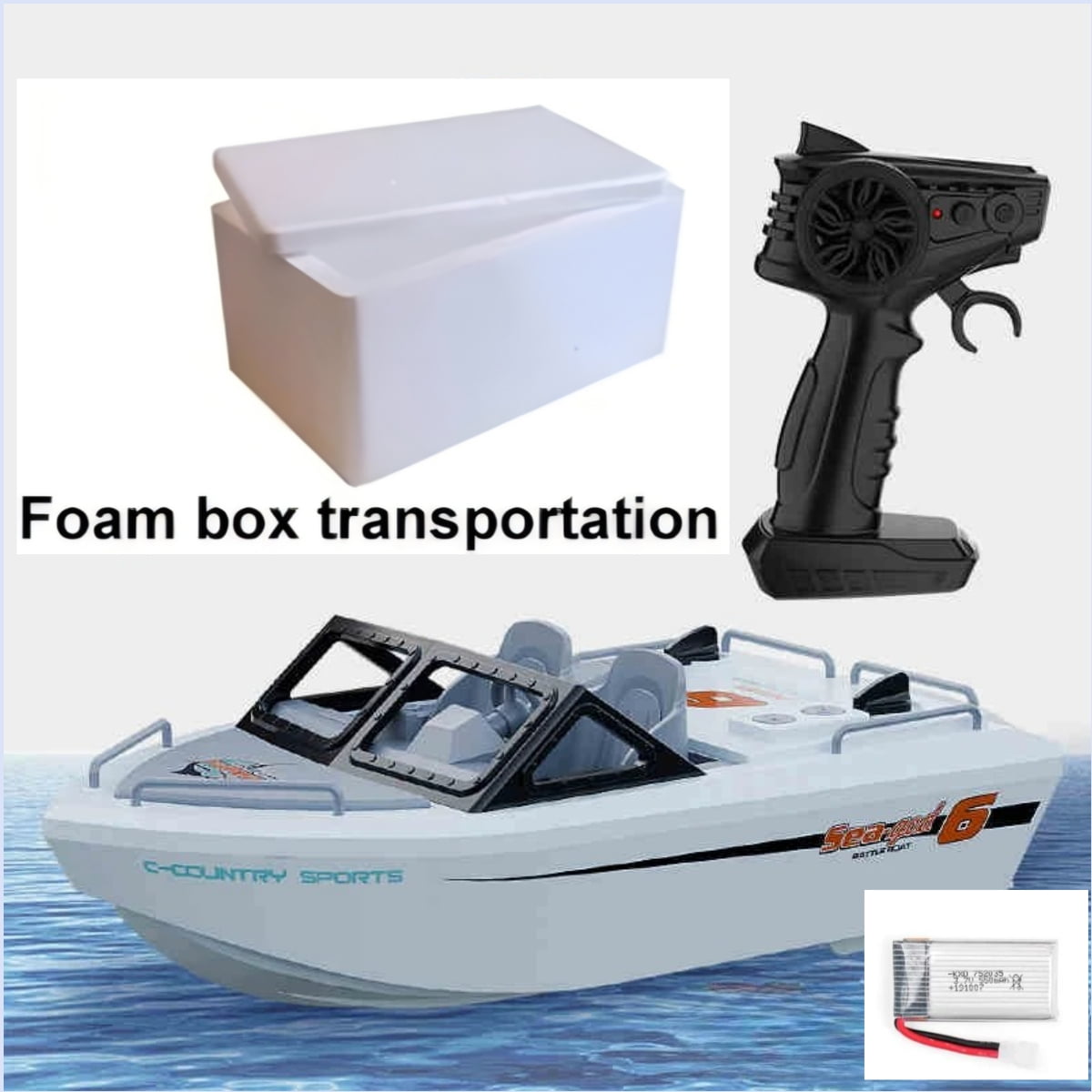 2.4G RC Boat Jet Brushless Motor TX693 Remote Control SpeedBoat Radio ...