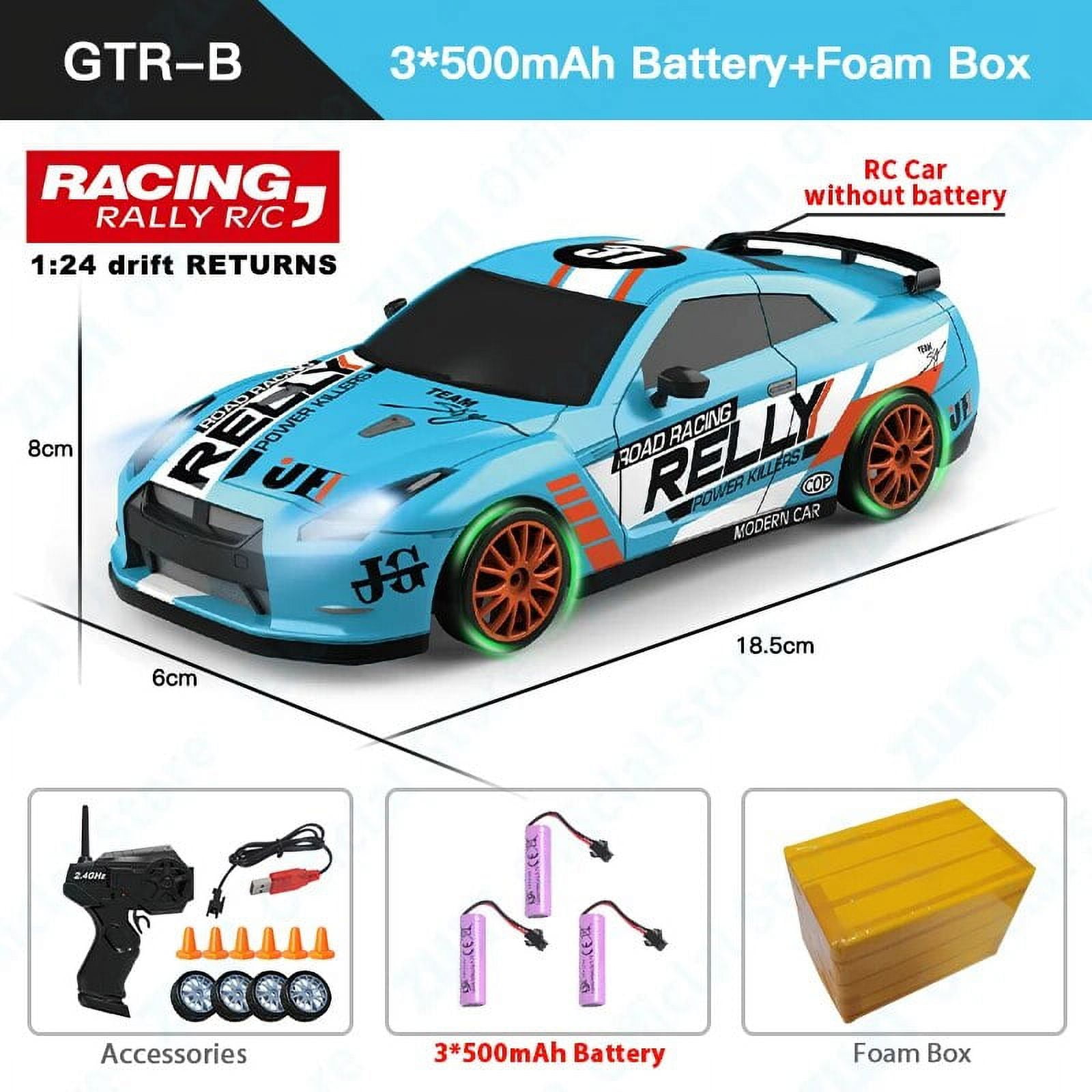 2.4G RC CAR With LED Light 4WD Remote Control Drift Cars Professional ...