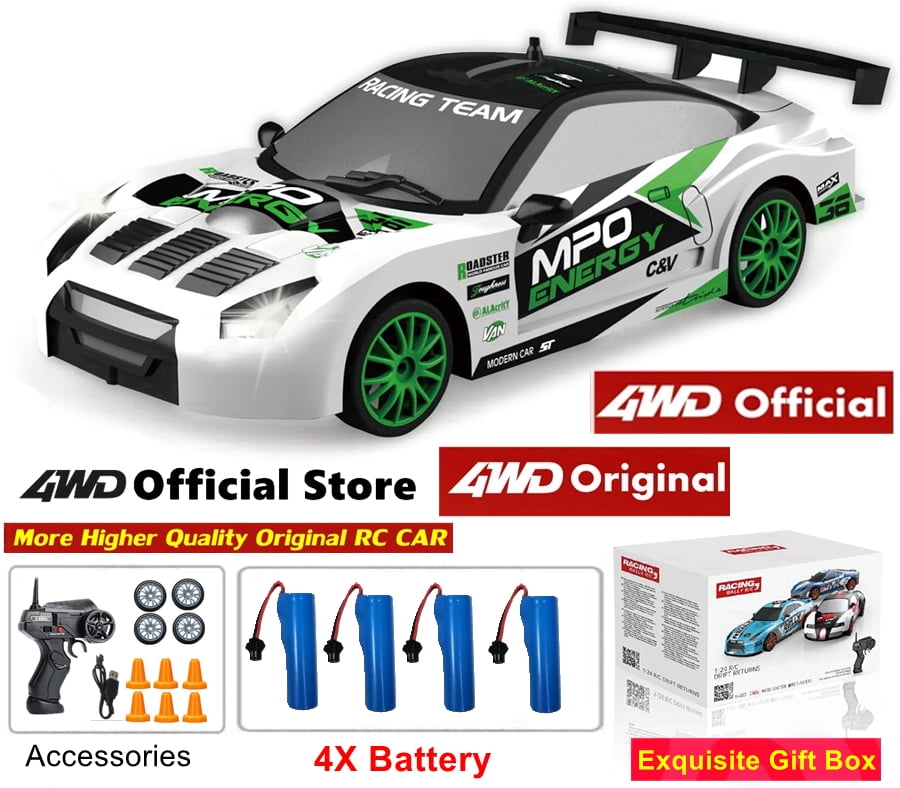 1/24 4WD Remote Super Drift Car Control GTR RC Car Radio Racing 4x4 ...