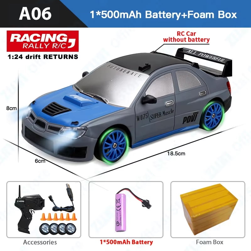 NOBRAND RC Car With LED Light, 4WD Remote Control Drift Toys, GTR Model ...