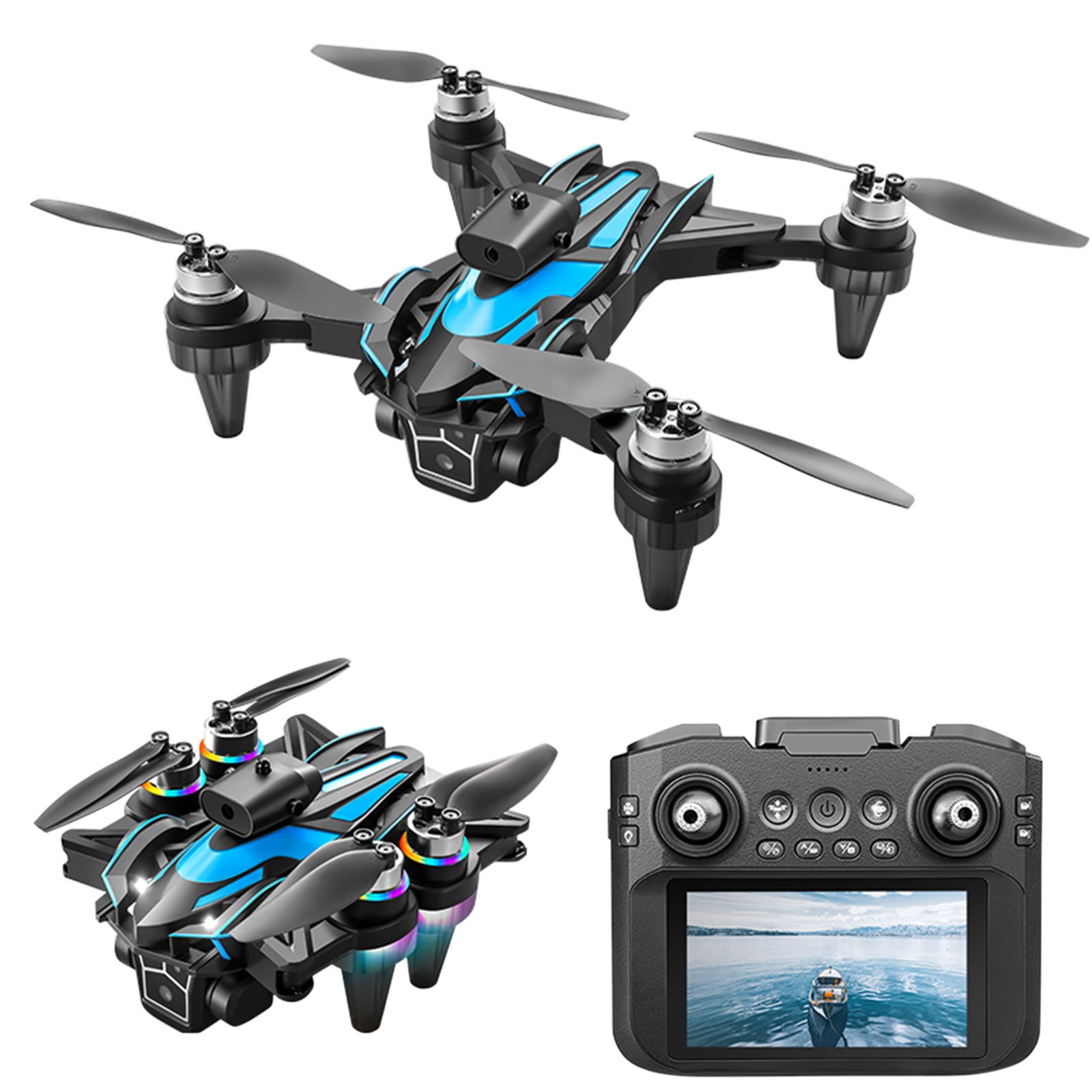 2.4G RC Drone with Dual 1080P ESC Camera & 4.3-Inch Screen,Brushless ...