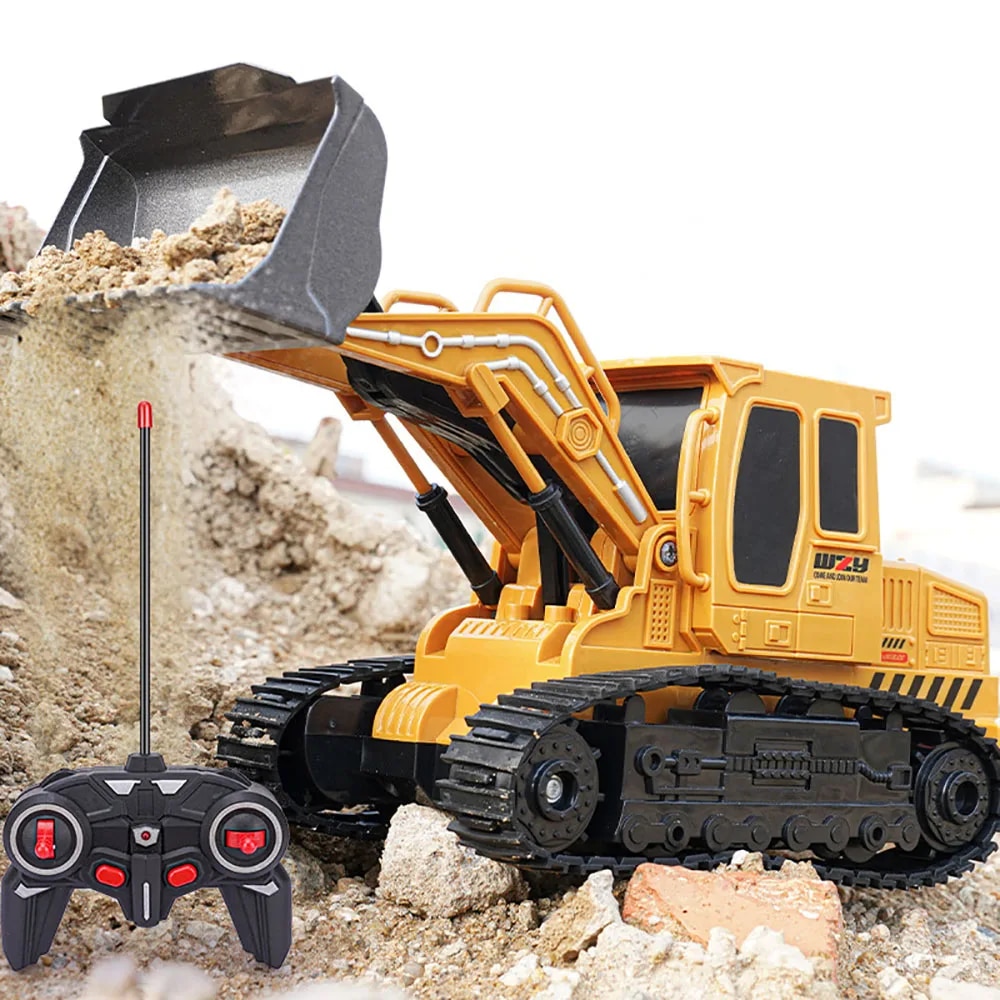 2.4G RC Excavator Children Remote Control Model Car Engineering Dump ...