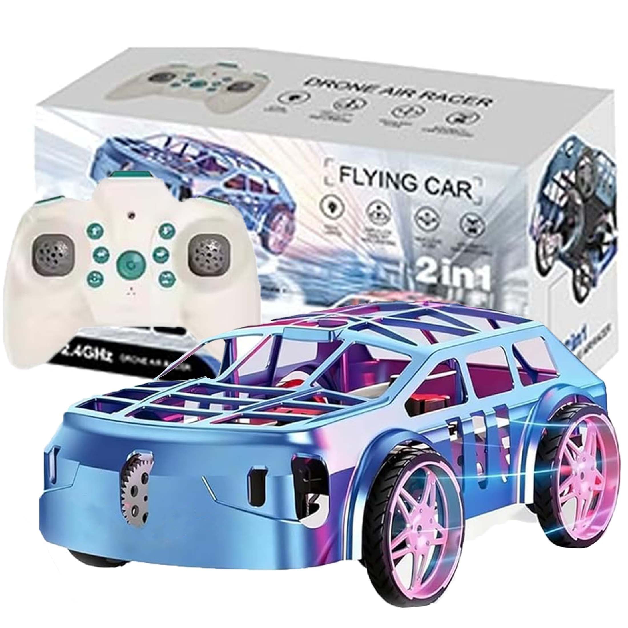 2.4G RC Flying Car - Dual Air & Ground Mode, One-Click Operation LED ...