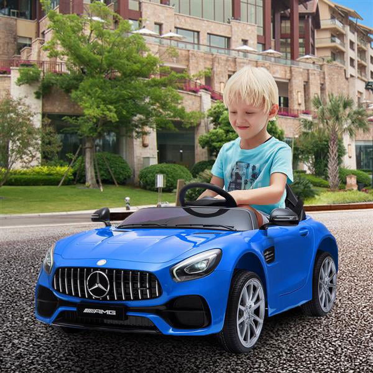 2.4G Remote Control Benz Children'S Sports Car 35W Dual Drive Blue ...