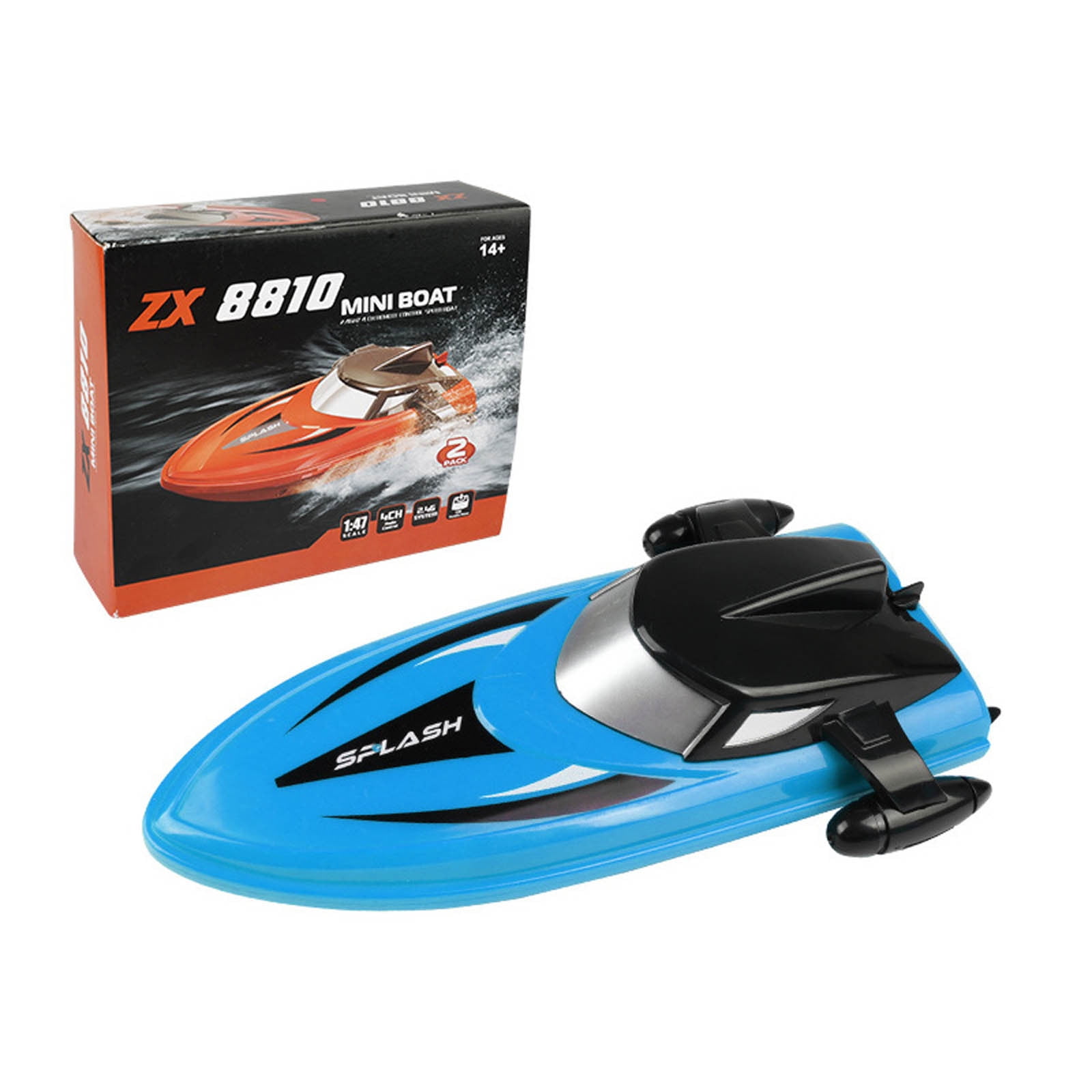 2.4G Remote Control Boat Mini Speedboat Toy For Kids High Speed Double ...