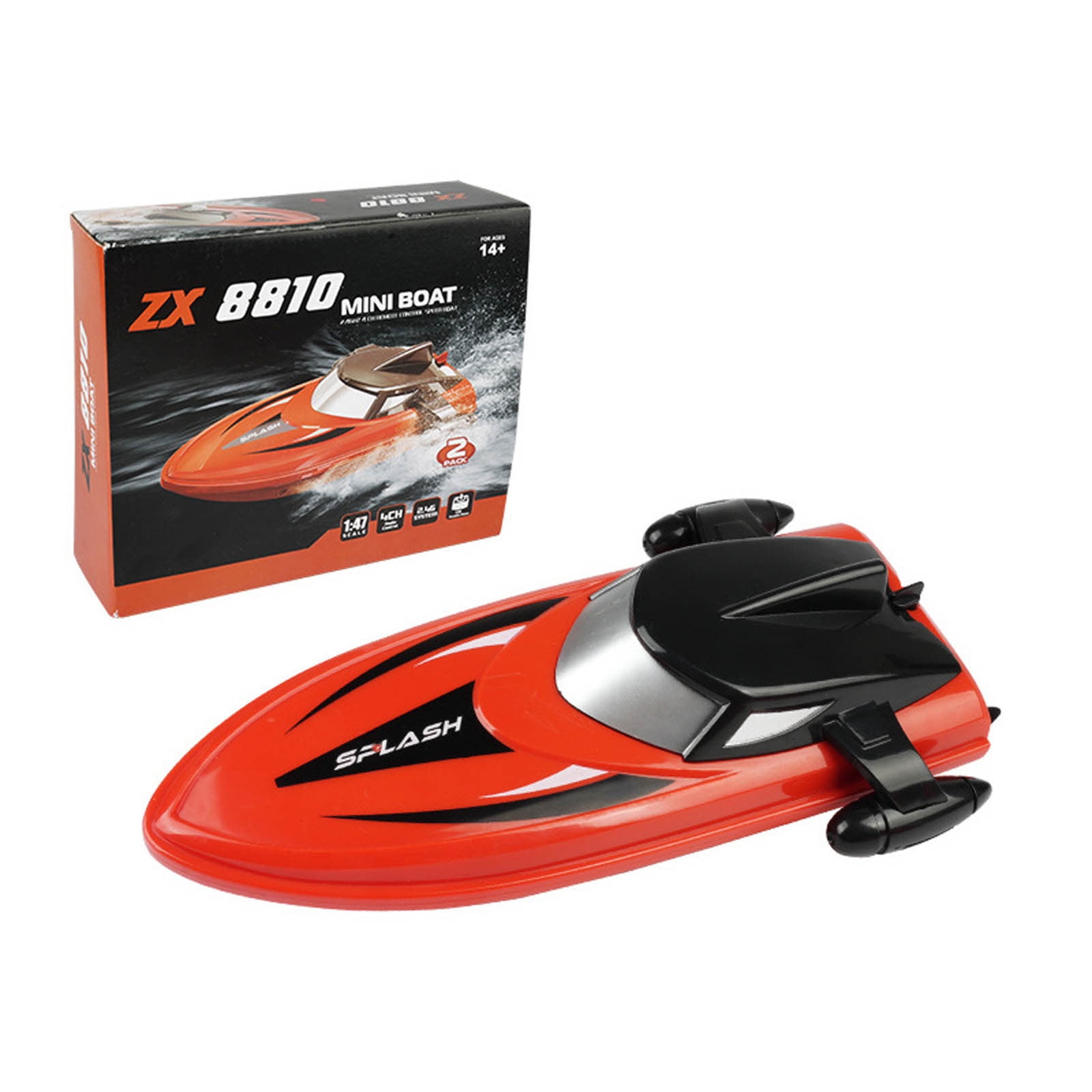 2.4G Remote Control Boat Mini Speedboat Toy For Kids High Speed Double ...