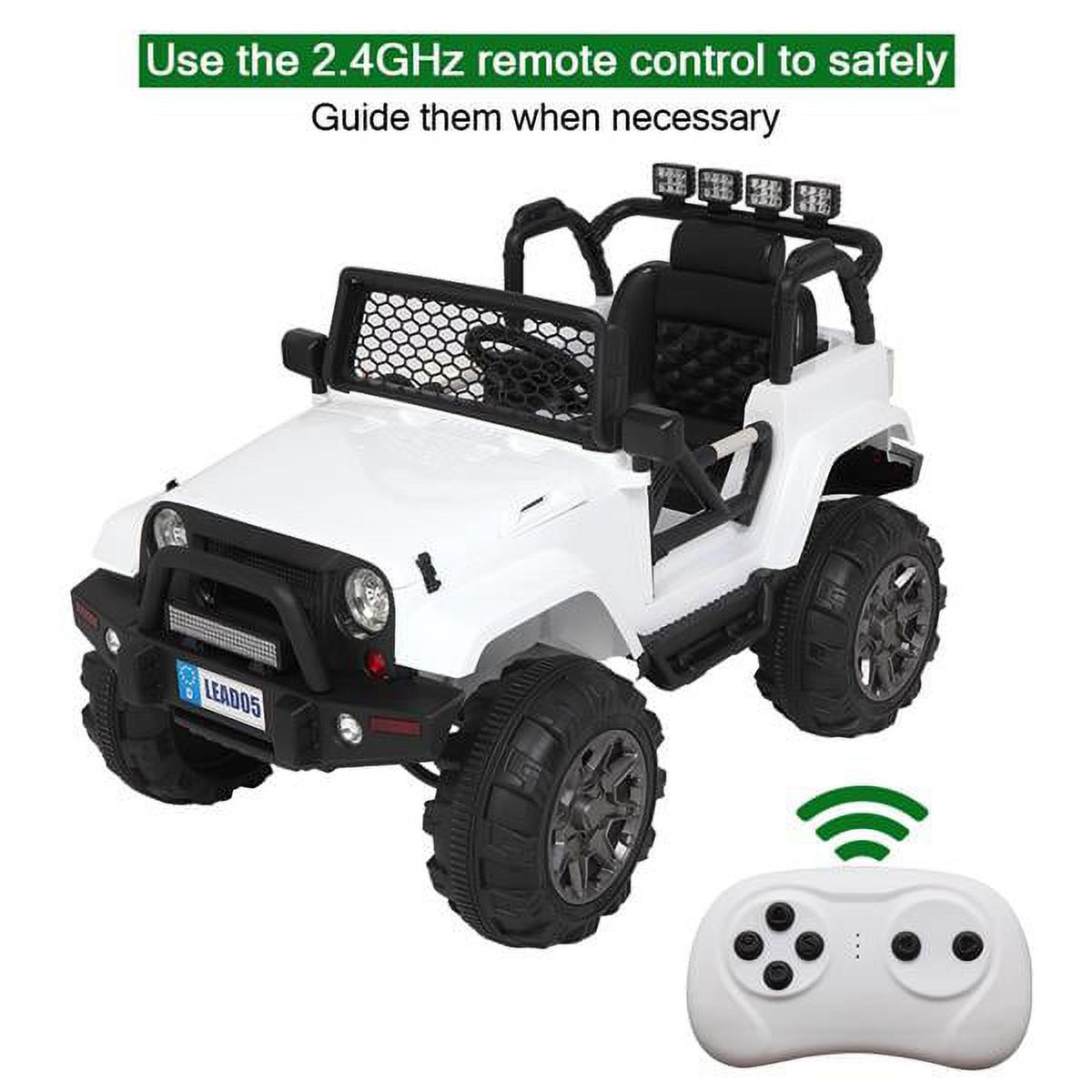 2.4G Remote Control Super Grip Jeep 45W Dual Drive 12V7Ah Electric Jeep ...