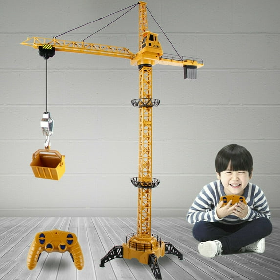 2.4G Remote Control Tower Crane 6 Channel Construction RC Lifting ...