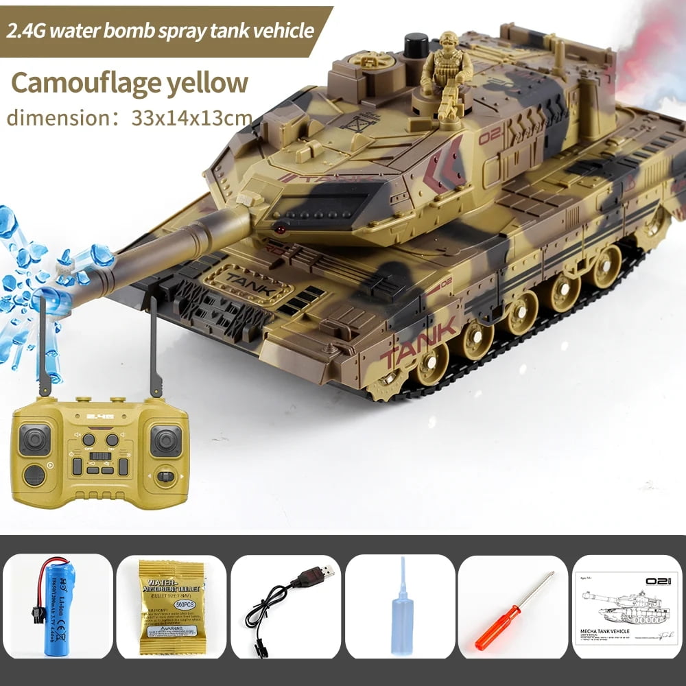 Remote Control Tank 2.4G Simulation Crawler Type Water Bomb Advanced ...