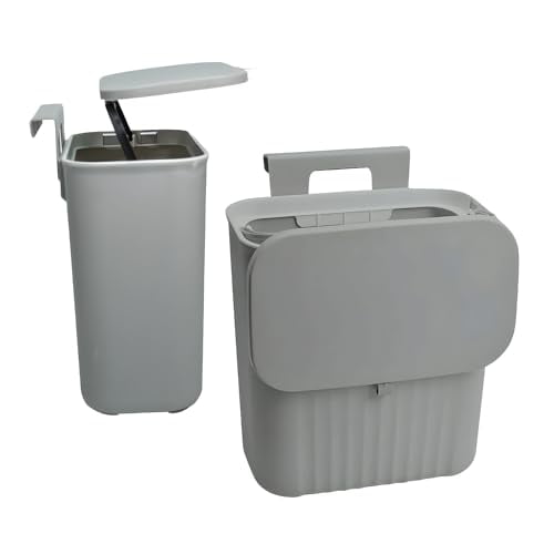 2.4G Wall Mounted Storage Trash Can Cabinet with Compost Bin Kitchen ...