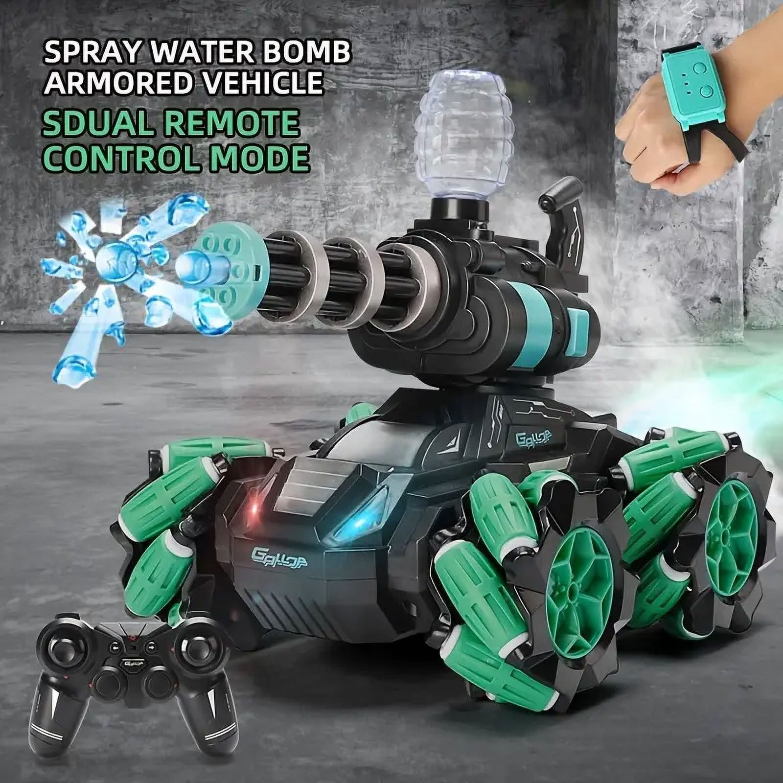 2.4G Water Bomb RC Tank RC CAR Shoots Toys, Tracked Vehicle Remote ...