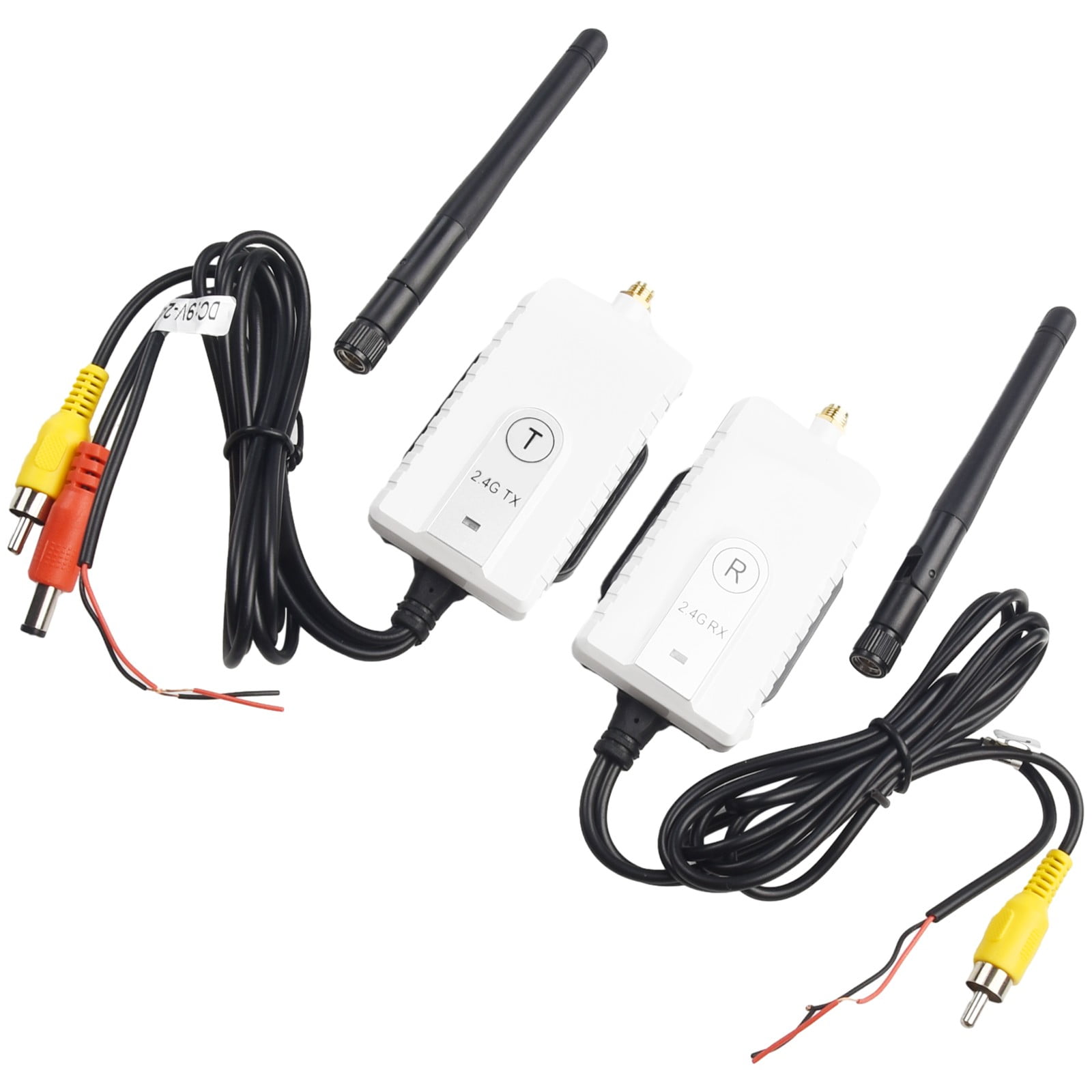 2.4G Wireless AV Cable Transmitter Receiver For Video Monitor Reverse ...