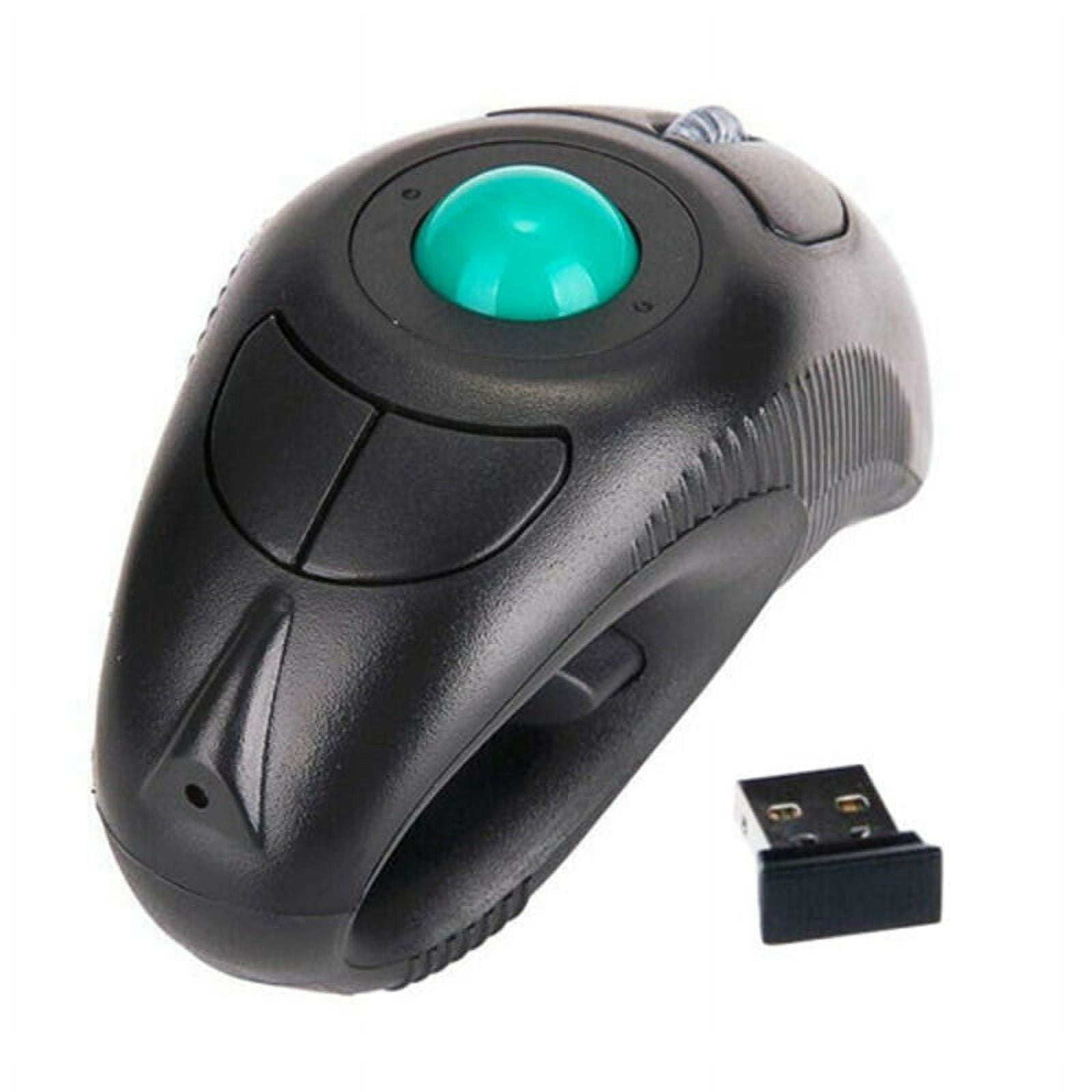 2.4G Wireless Air Mouse Ergonomic Trackball Handheld Finger USB Mouse ...