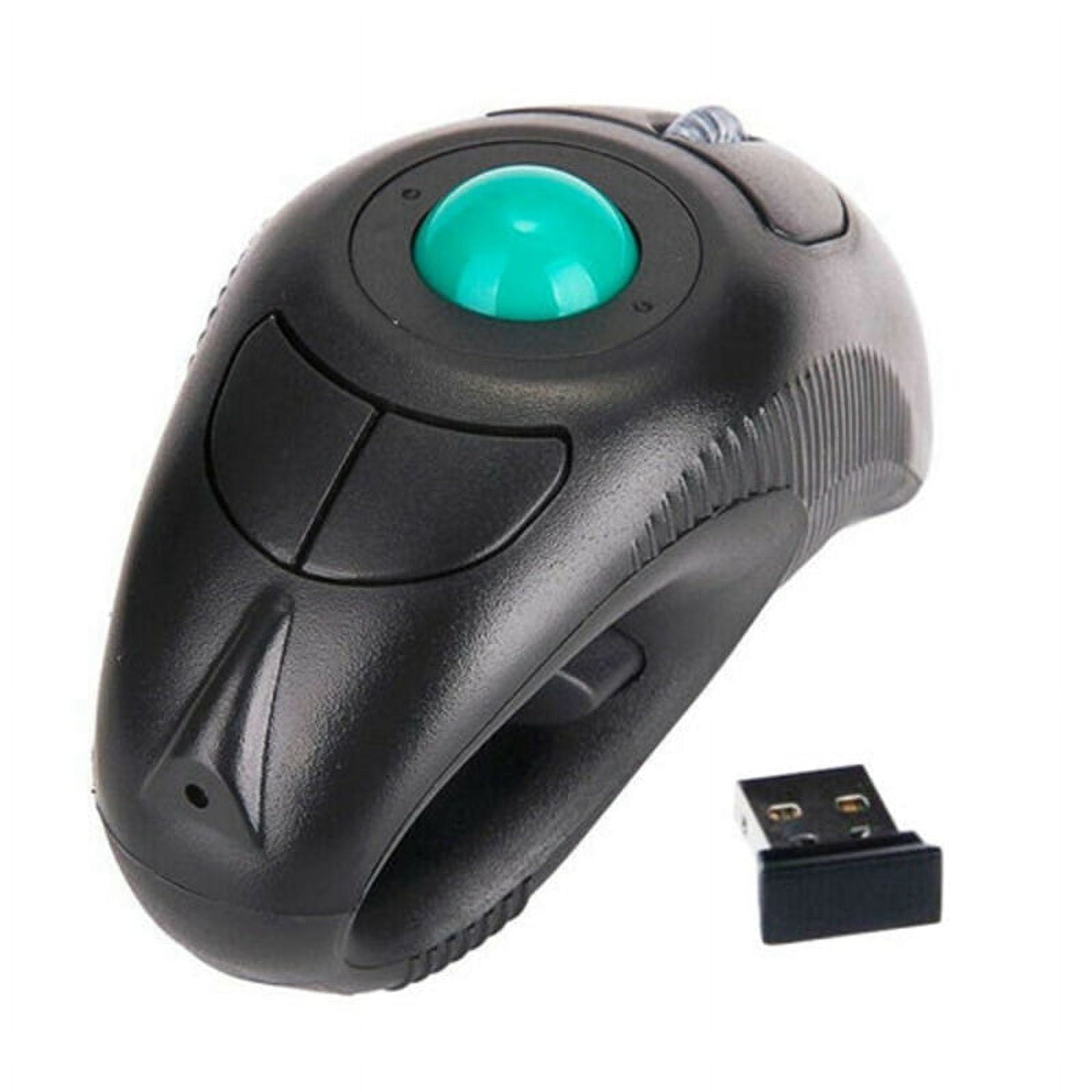 2.4G Wireless Air Mouse Ergonomic Trackball Handheld Finger USB Optical ...
