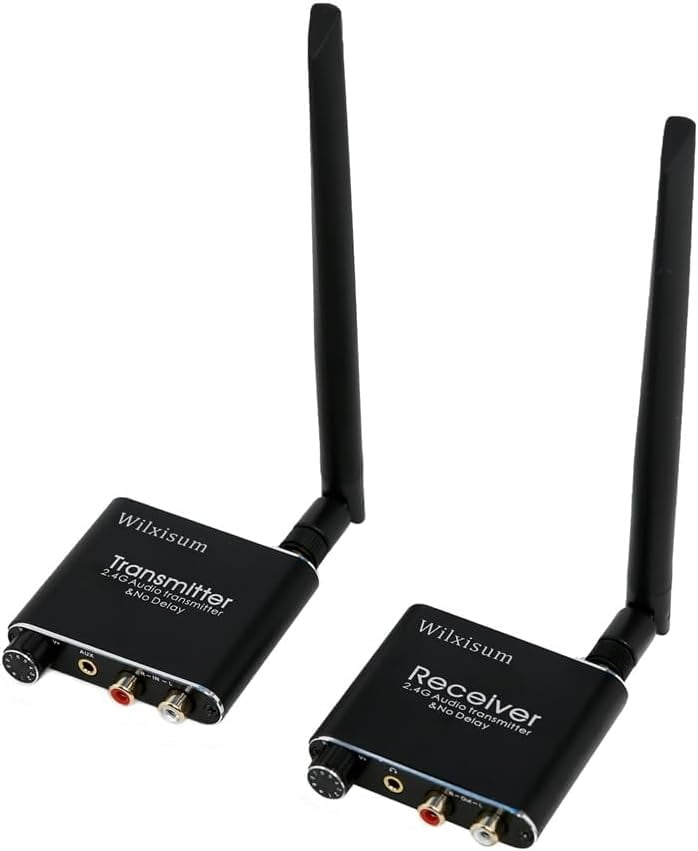 2.4G Wireless Audio Transmitter and Receiver, RCA/3.5mm Jack Input ...