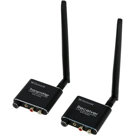 2.4G Wireless Audio Transmitter and Receiver, RCA/3.5mm Jack Input ...