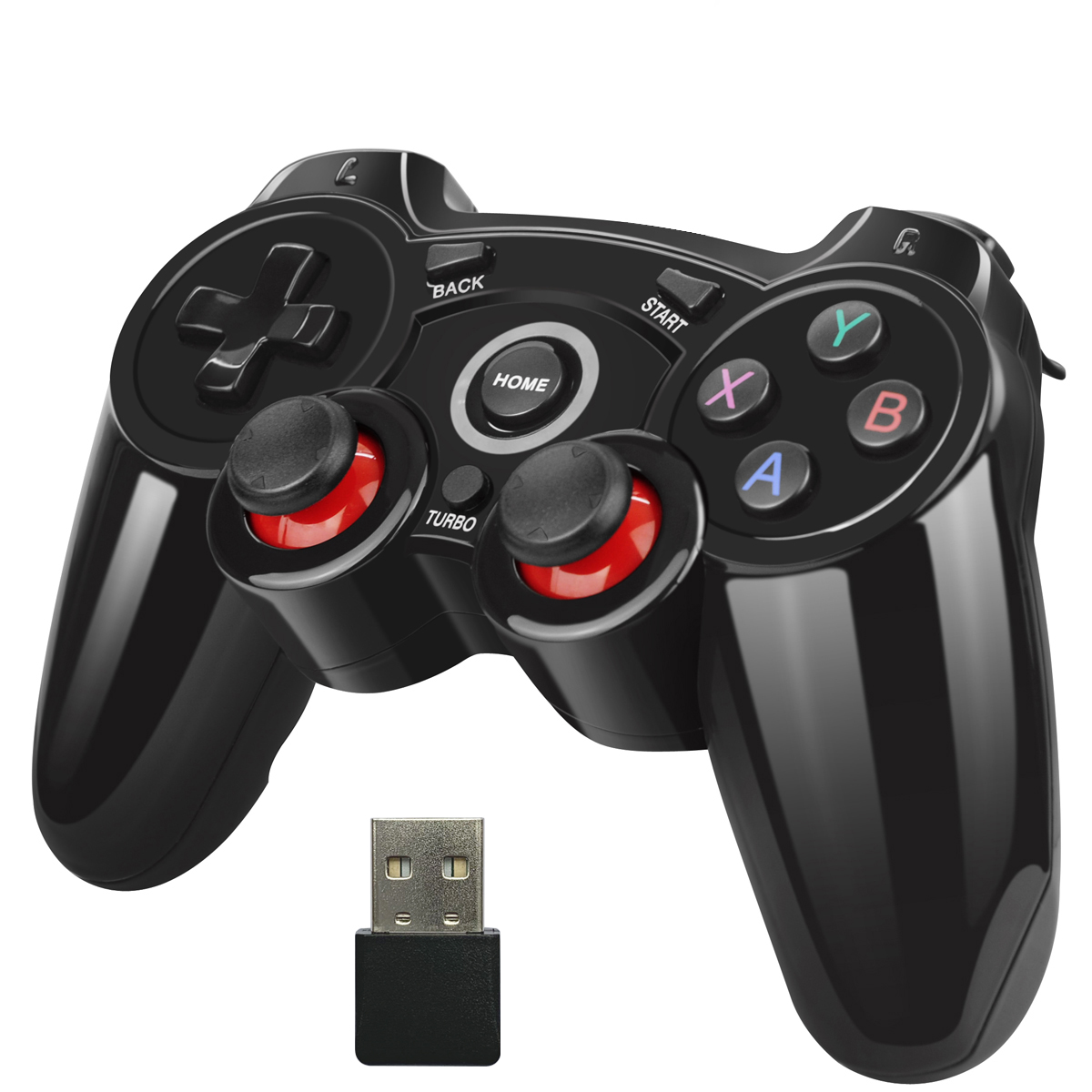 Wireless Controller 2.4GHz Wireless Gaming Controller for PC, Dual ...