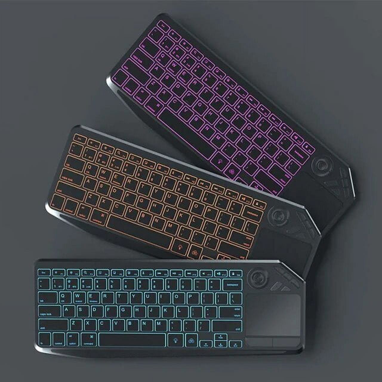 2.4G Wireless Keyboard Backlit Bluetooth Keyboard with Touchpad for ...