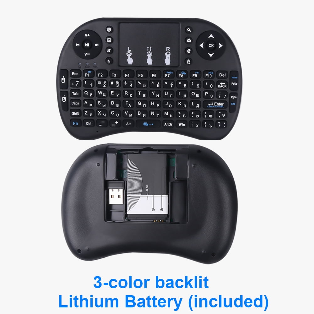 2.4G Wireless Keyboard English Russian Mini Keyboard 3 Color Backlit ...